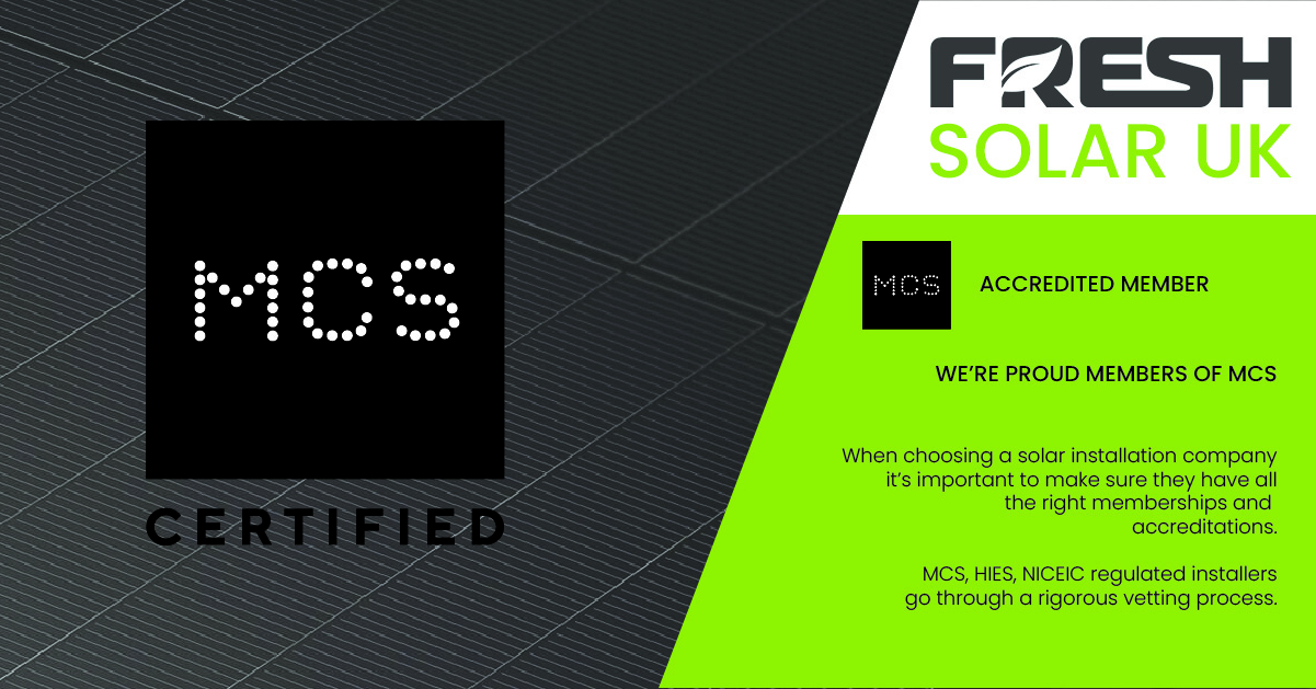 We're proud members of MCS | Fresh Solar UK